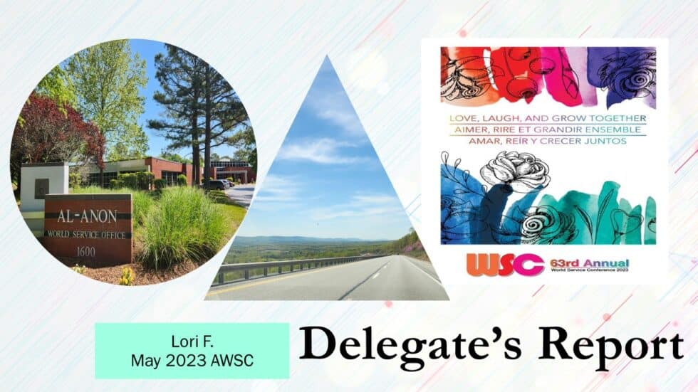 Delegate's Report to the May 2023 AWSC - Pennsylvania Area Al-Anon